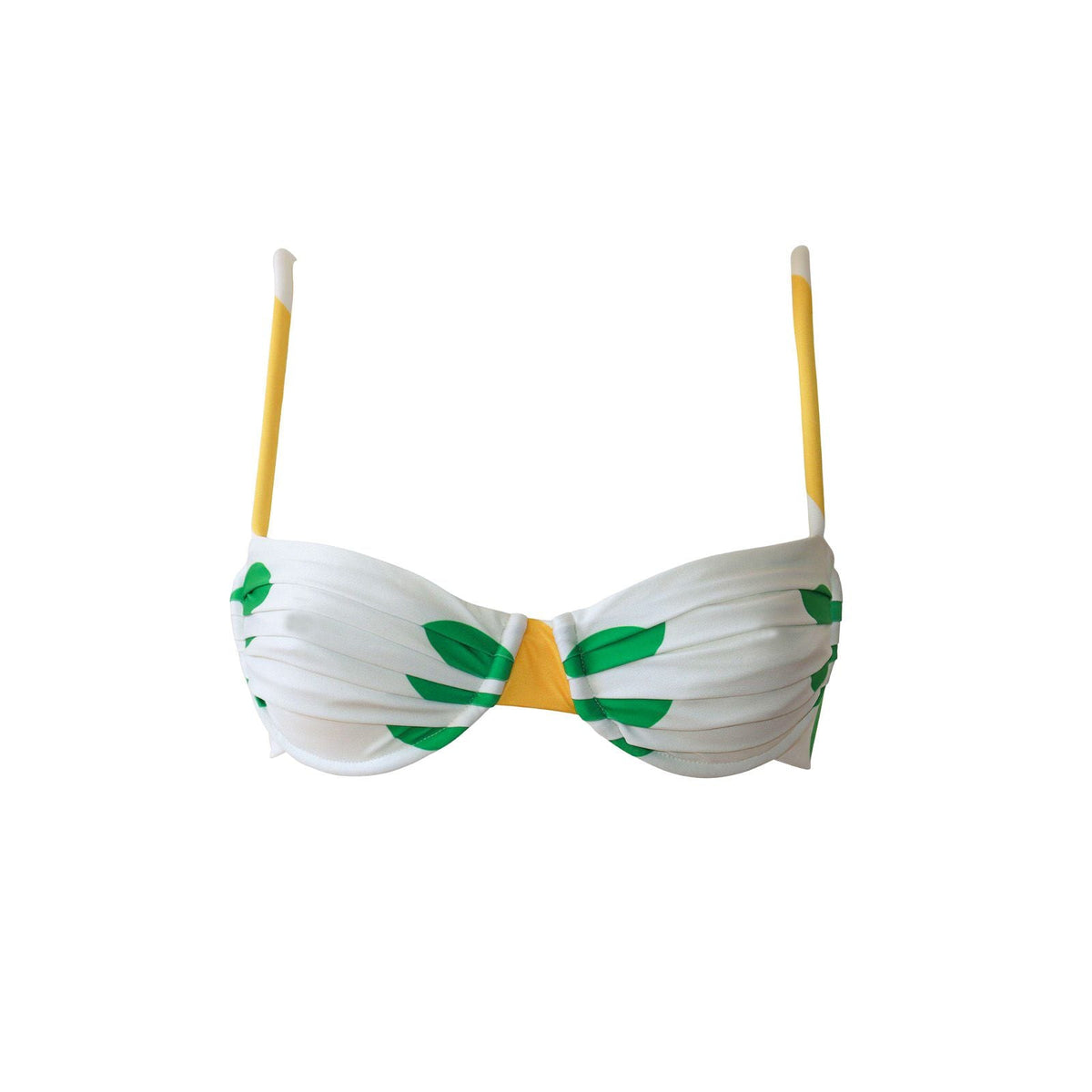 BRA DRAPED GREEN DOTS TOP – APPLOD GLOBAL